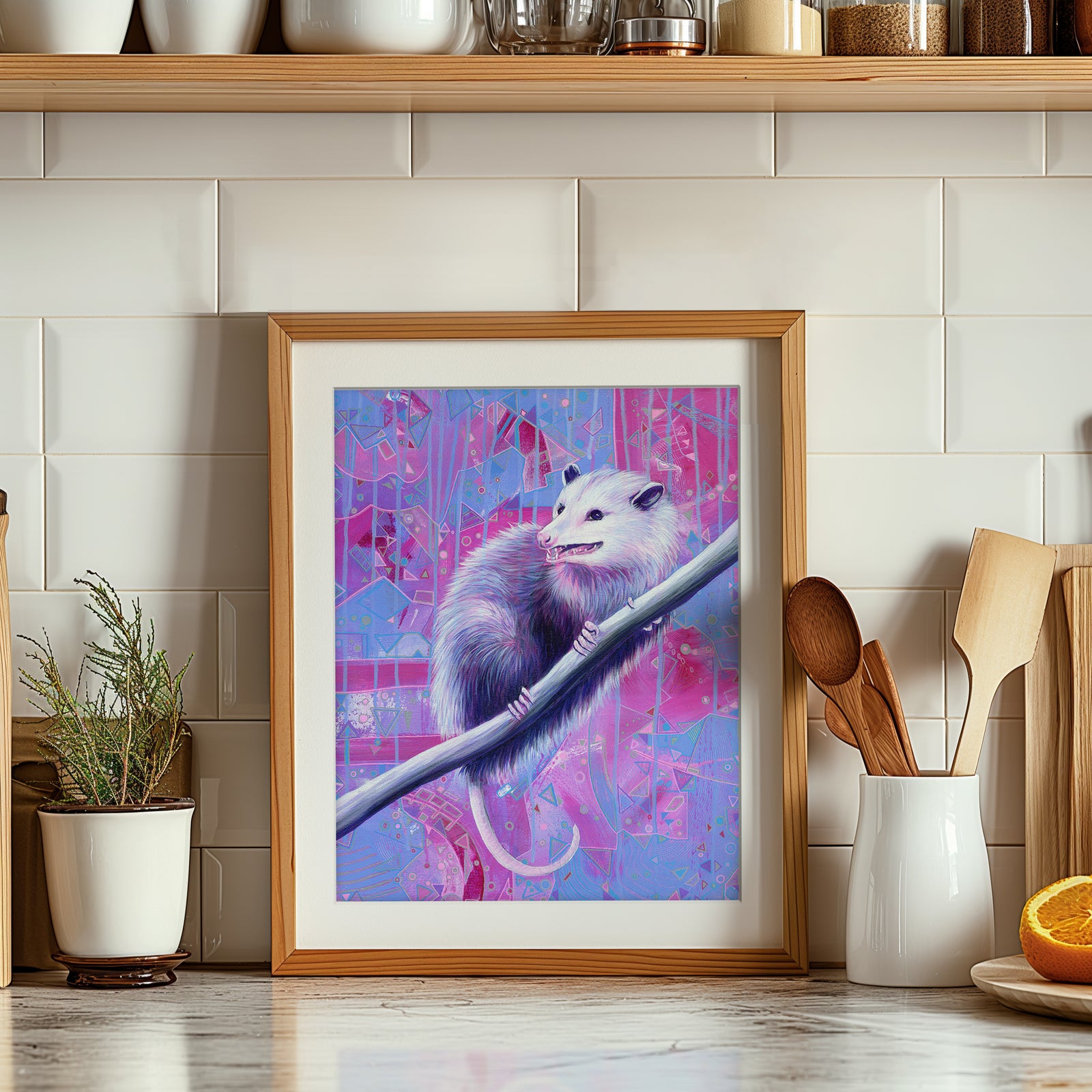 The Opossum (Trash Animals) - Fine Art Print · Art by Amanda Lanford